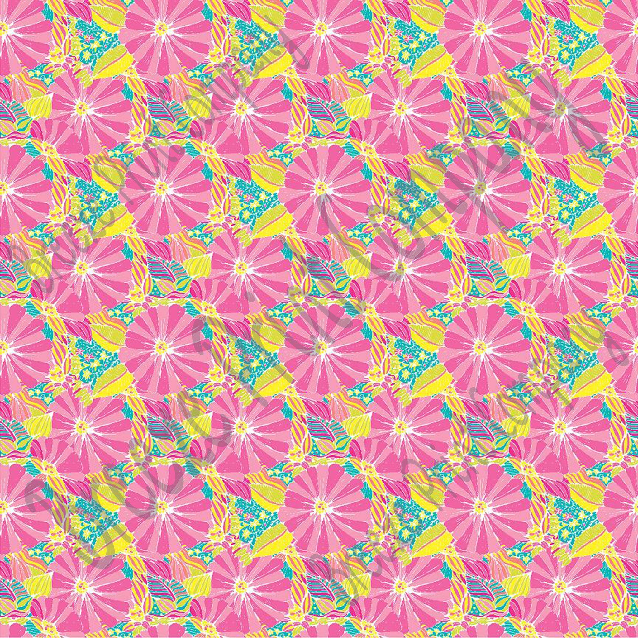 Tropical abstract flower craft vinyl sheet - HTV - Adhesive Vinyl - tr ...