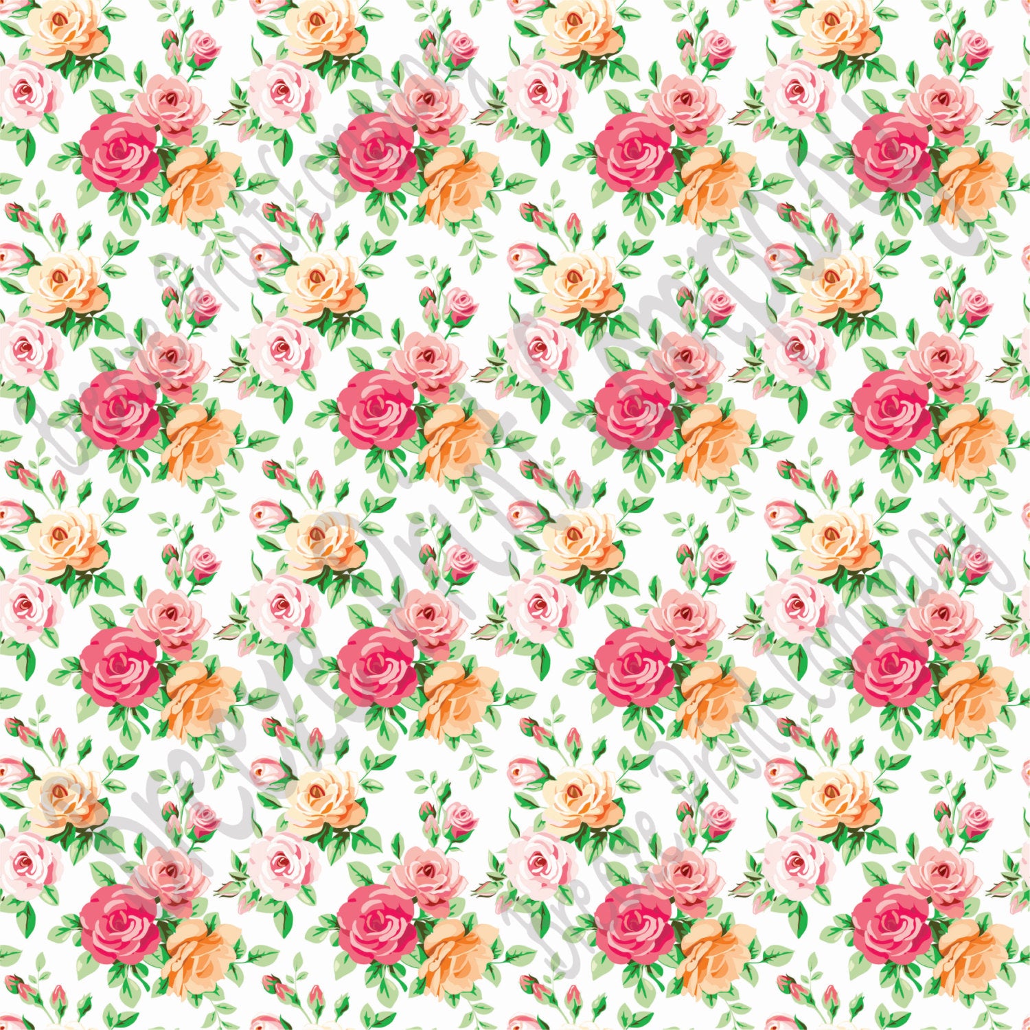 Rose floral craft vinyl sheet - HTV - Adhesive Vinyl - with white back ...